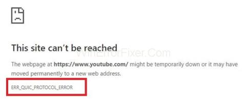 ERR_QUIC_PROTOCOL_ERROR en Chrome {Resolto}